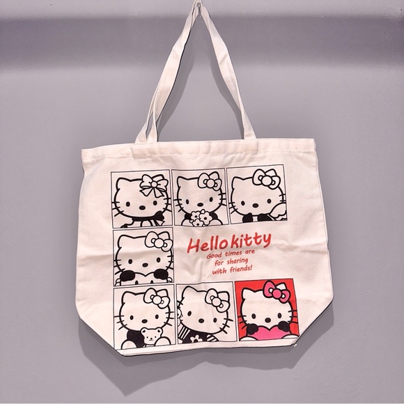 Hello Kitty | Bags | Hello Kitty Large Canvas Tote | Poshmark